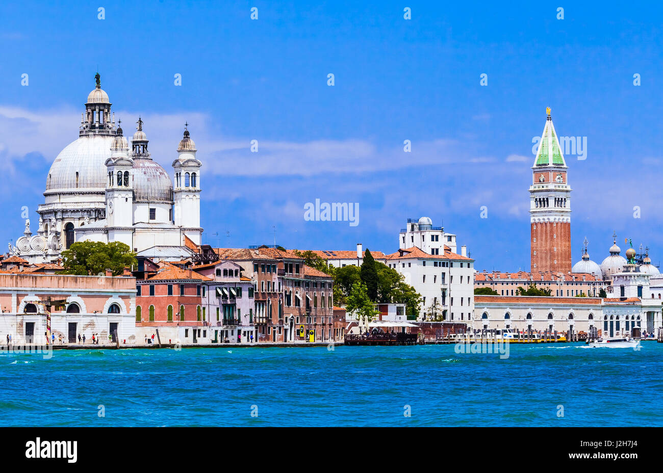 Grand Canal and Basilica Santa Maria della Salute, Venice, Italy Stock ...