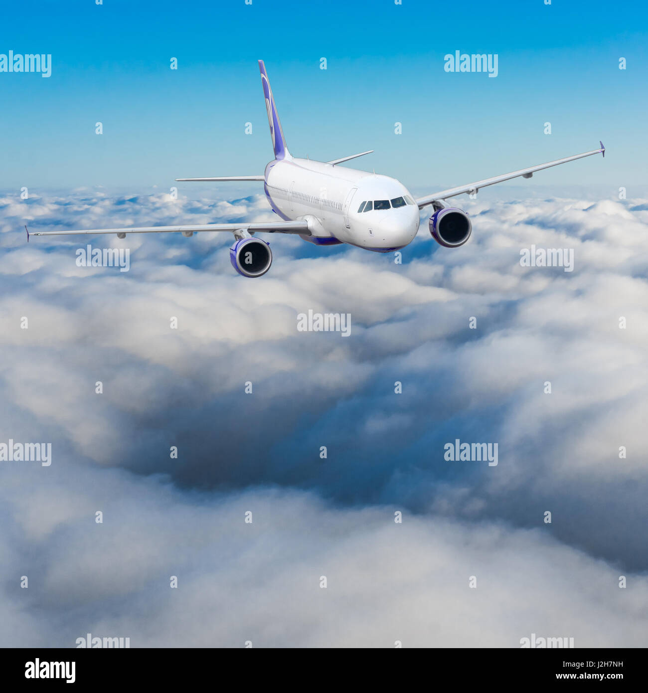 Airplane in Flight Stock Photo - Alamy