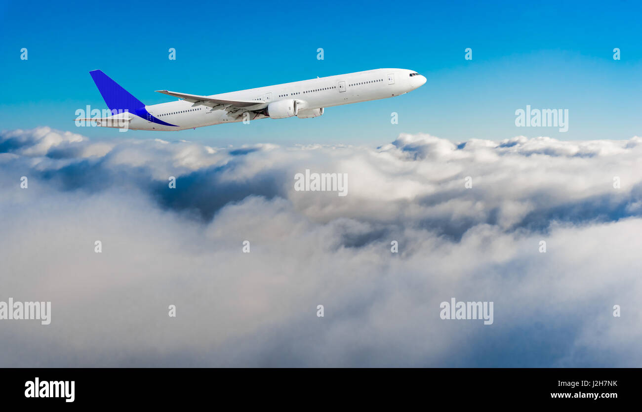 Airplane in Flight Stock Photo - Alamy