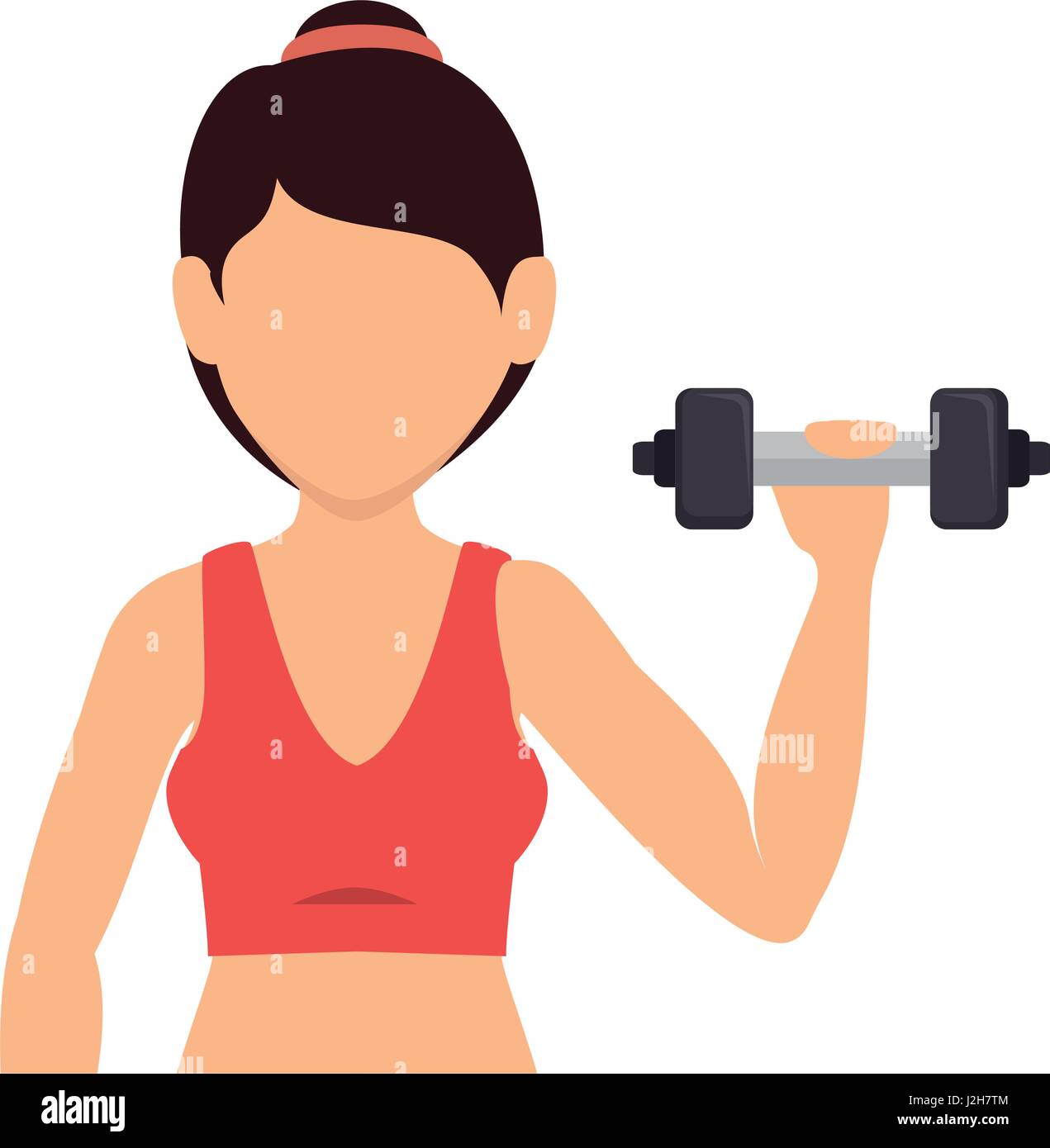 female athlete weight lifting avatar character Stock Vector Image & Art ...