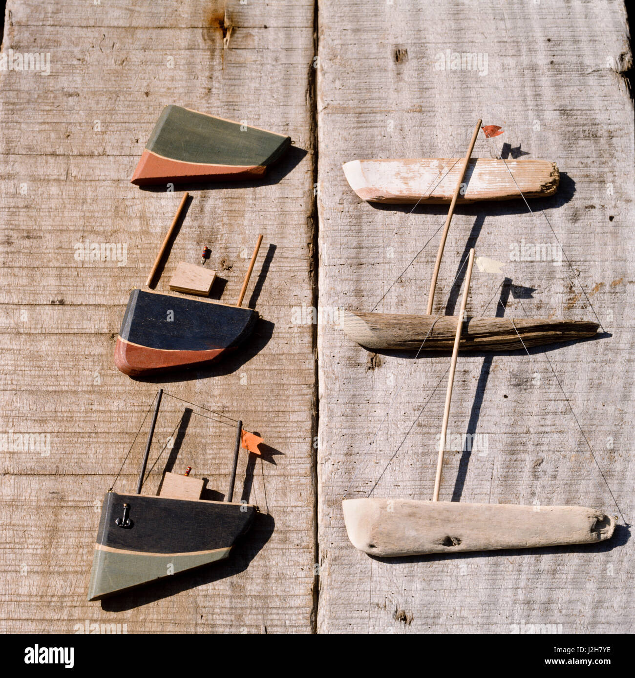 Hanging wooden boats hi-res stock photography and images - Alamy
