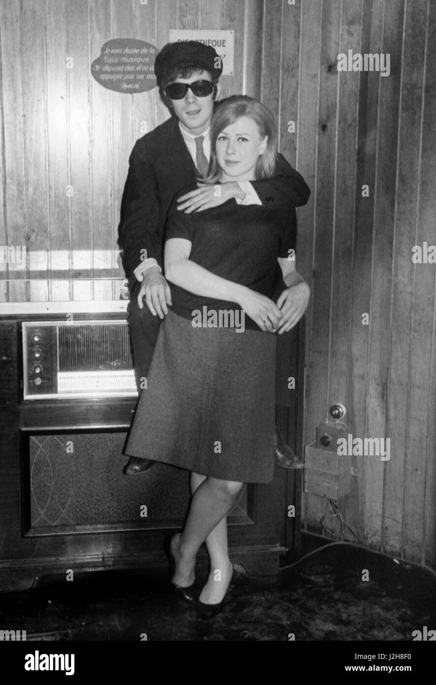 Gérard "Papillon" Fournier with a fan. He was the bass player of the ...