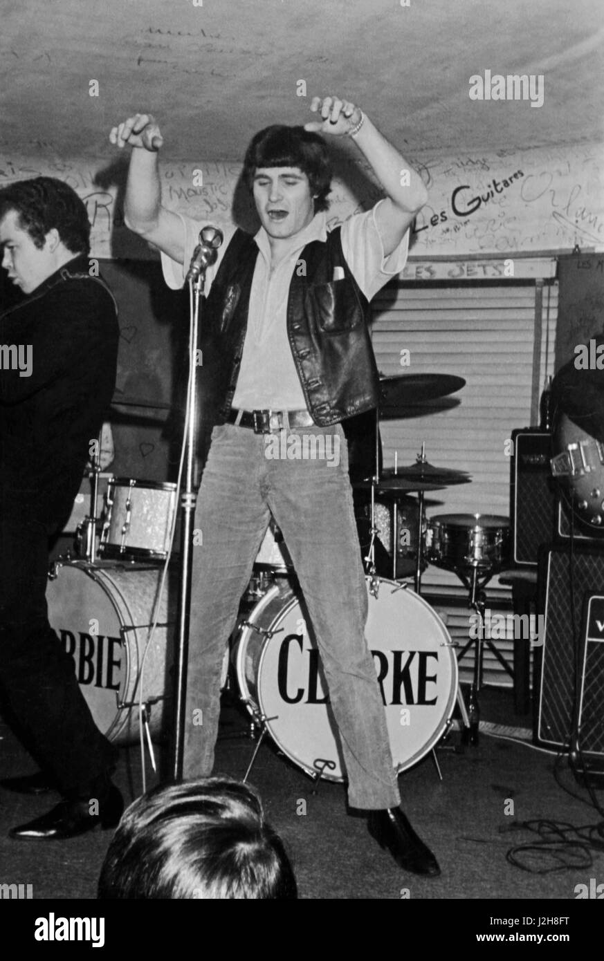 Vince Taylor and The Bobbie Clarke Noise. On left, British bass player ...