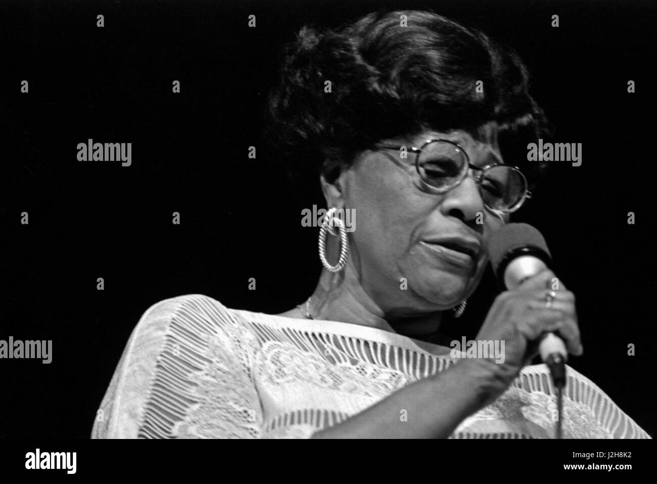 American jazz singer Ella Fitzgerald performing at the Palais des ...