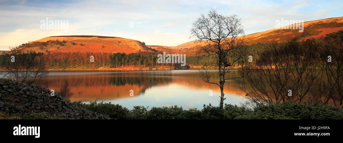 Autumn view of Derwent reservoir, Upper Derwent Valley, Derbyshire ...
