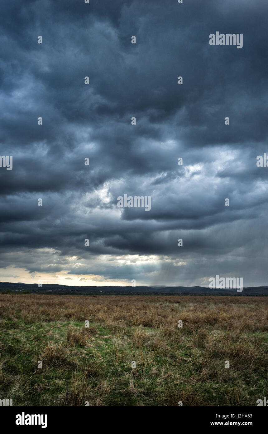 Dramatic storm scene in early Spring Stock Photo - Alamy