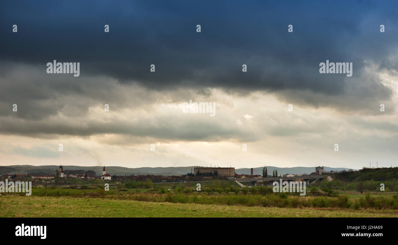 Dramatic storm scene in early Spring Stock Photo - Alamy