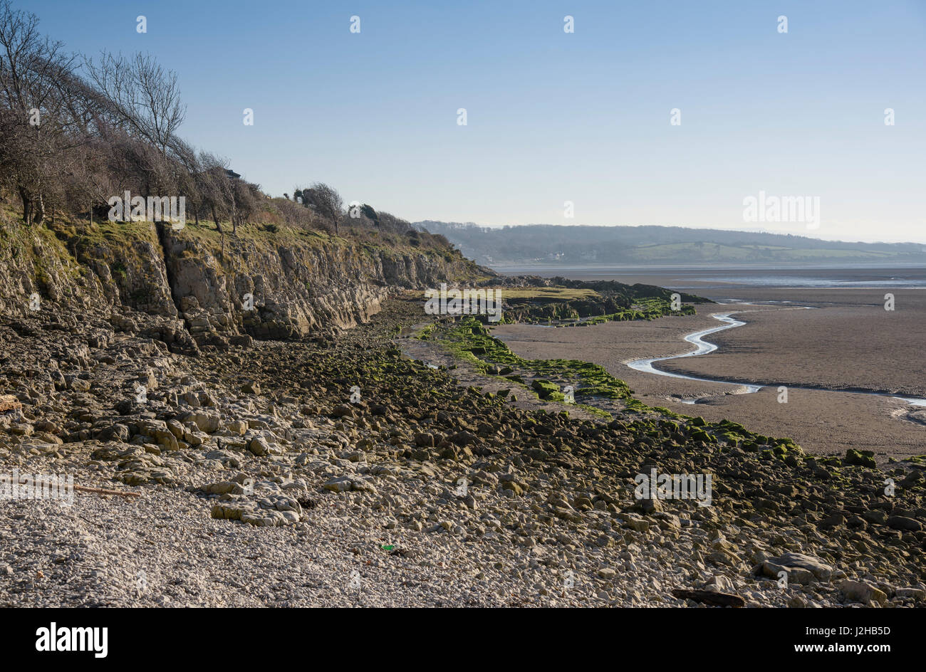 View of Morecambe Bay from Far Arnside, Cumbria, England Stock Photo ...