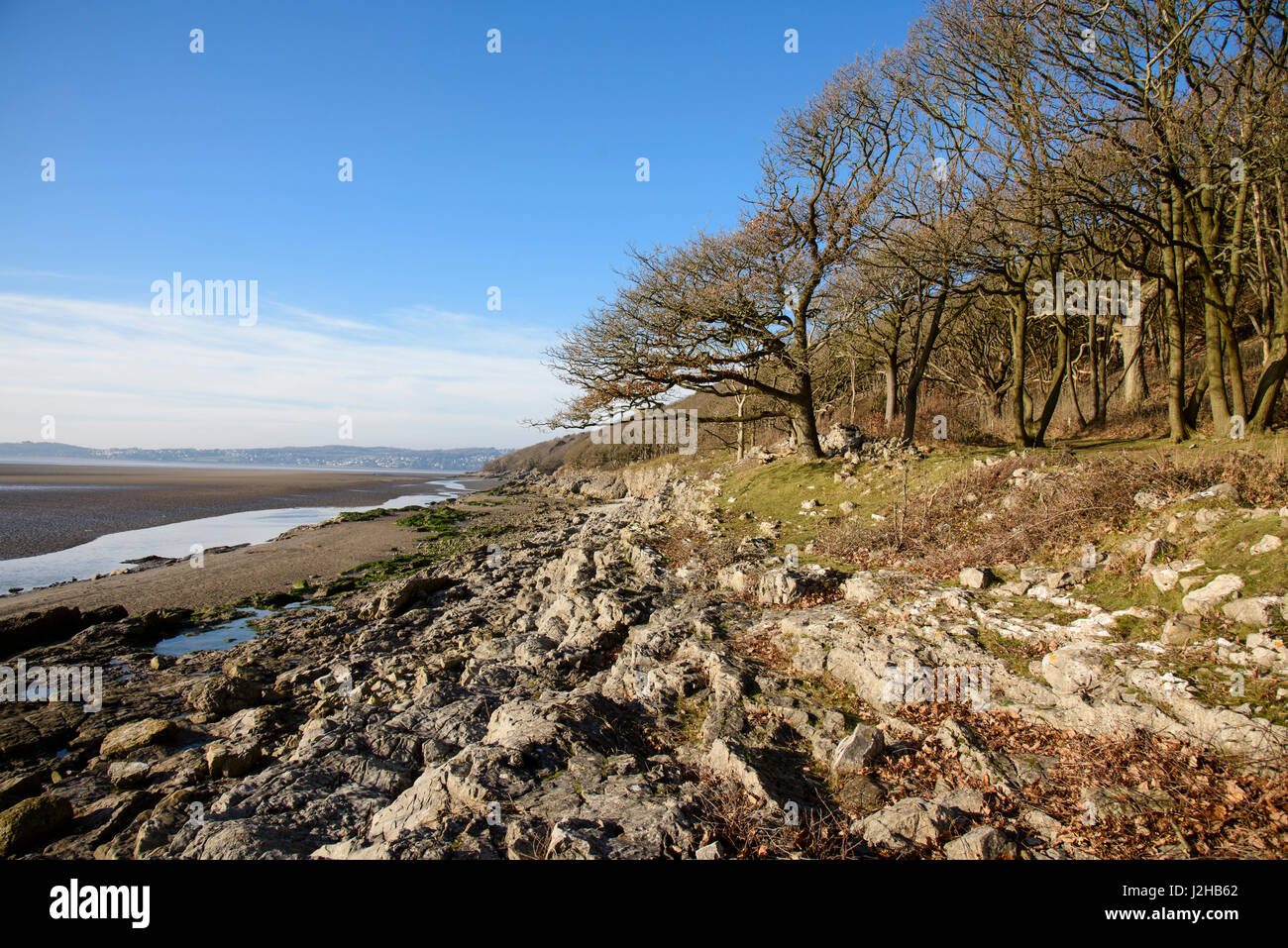 View of Morecambe Bay from Far Arnside, Cumbria, England Stock Photo ...