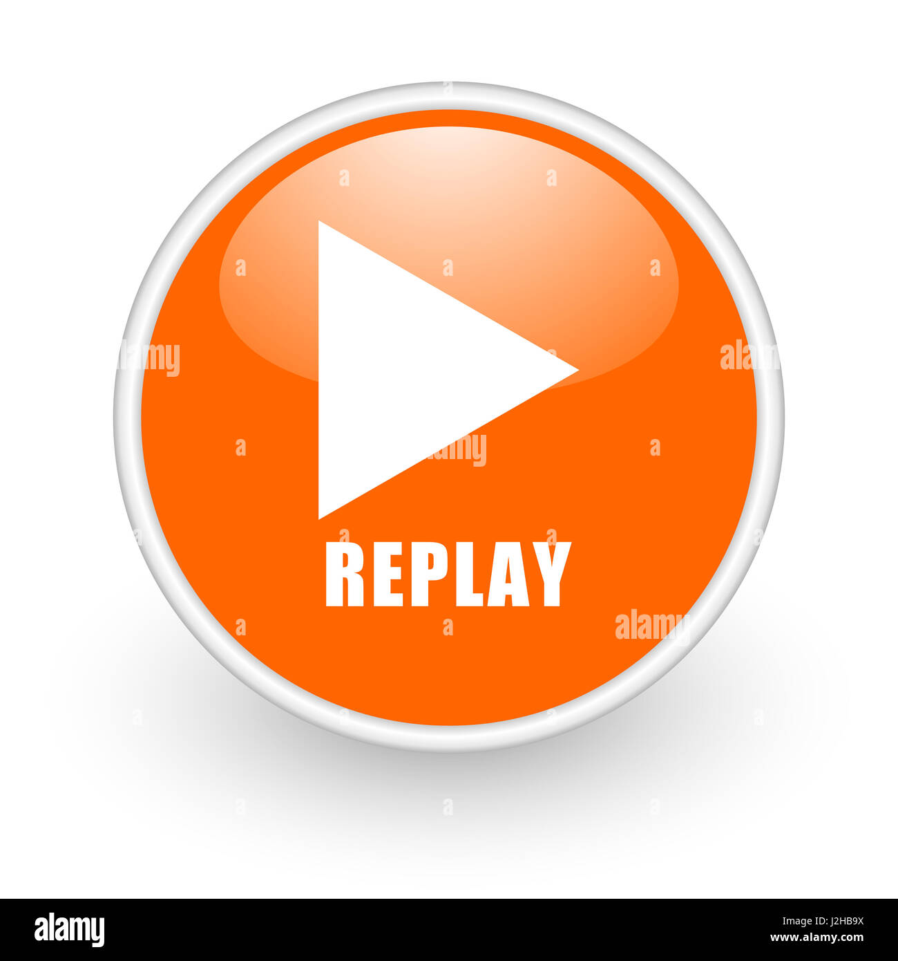 Replay button icon hi-res stock photography and images - Alamy
