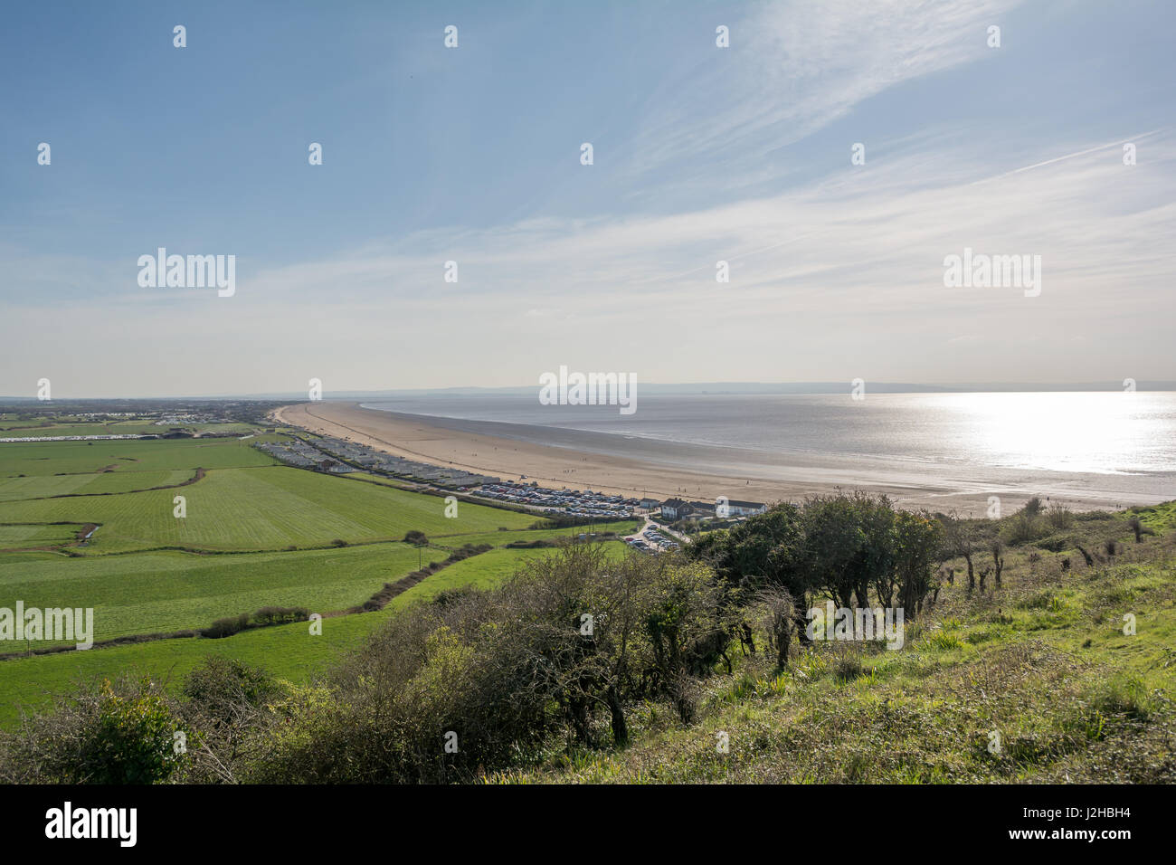 Brean down, somerset spring hi-res stock photography and images - Alamy