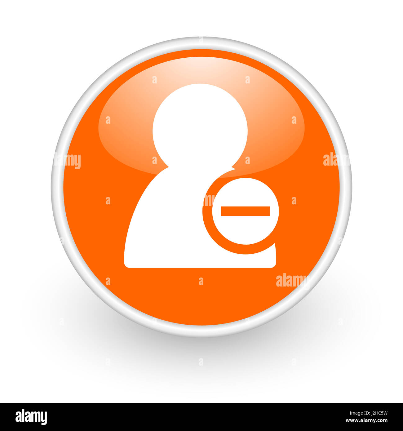 Remove contact modern design glossy orange web icon on white background ...