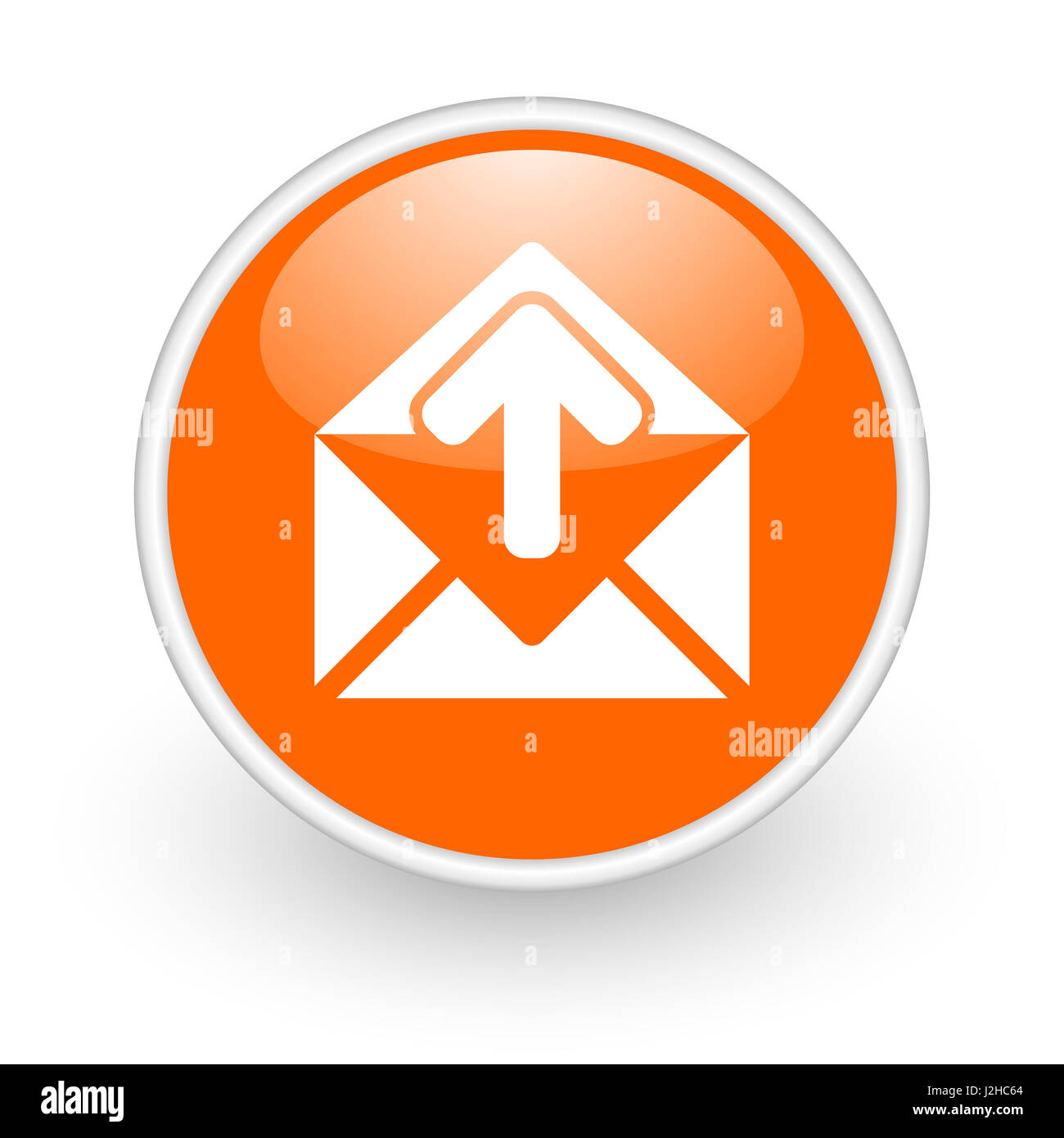 Email mail sign icon orange hi-res stock photography and images - Alamy