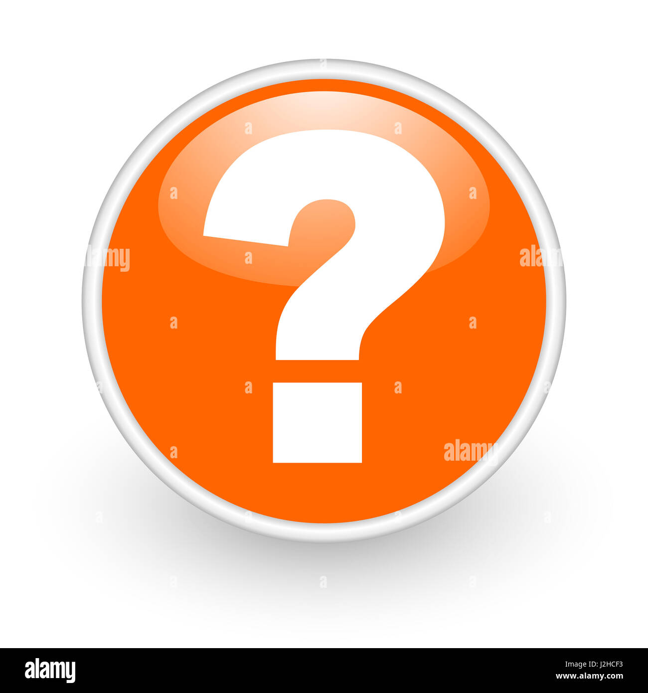 Orange Question Mark Icon