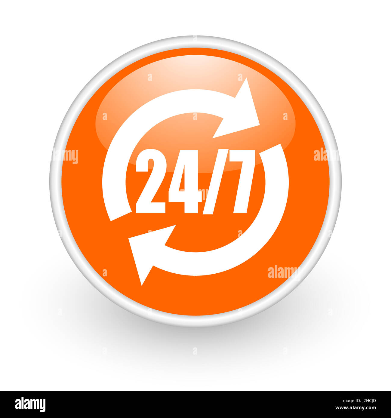 Service modern design glossy orange web icon on white background Stock ...