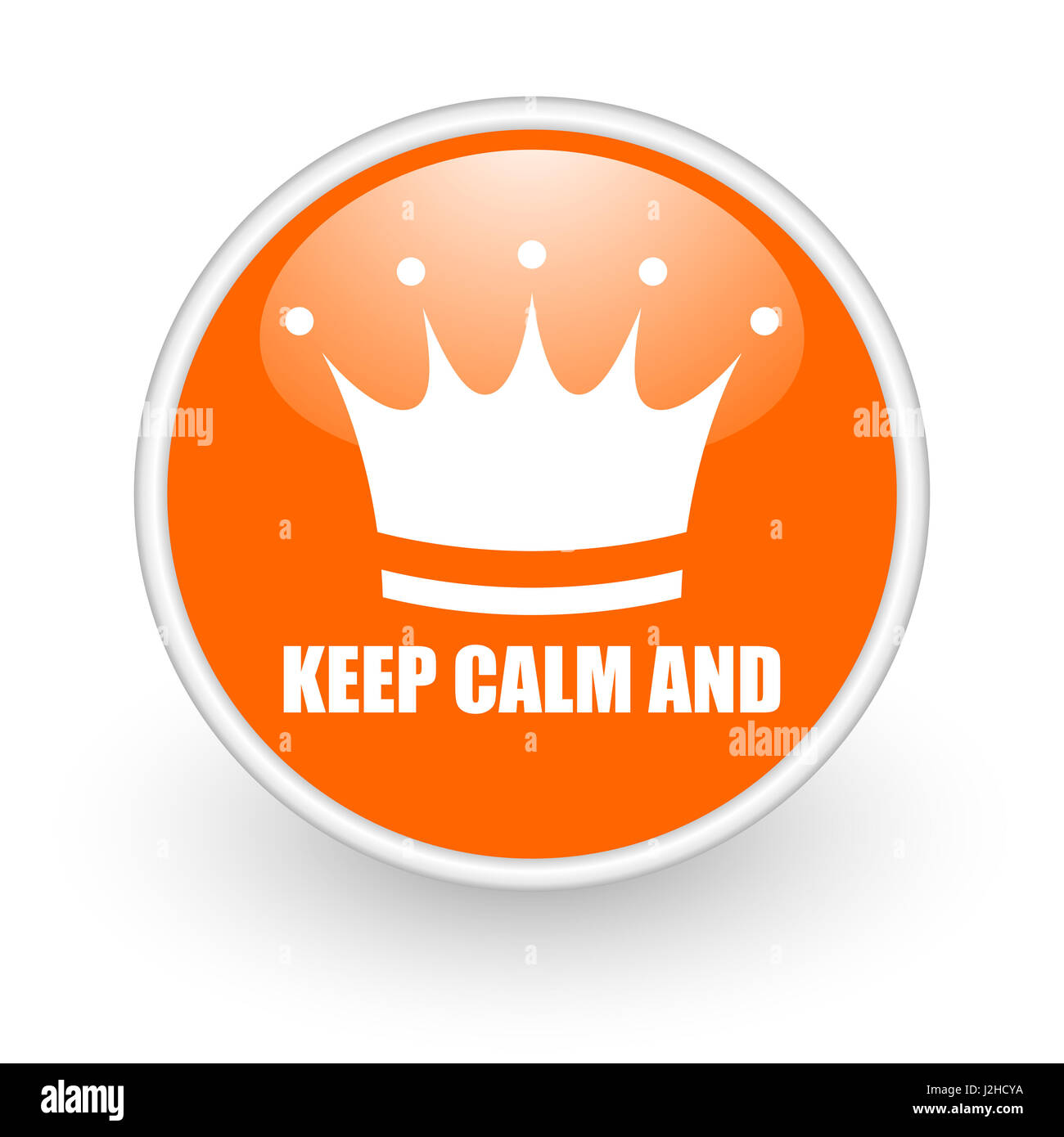 Keep Calm Crown Symbol White