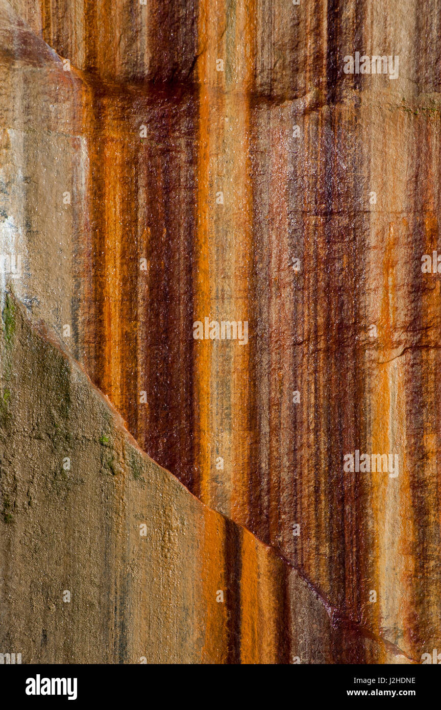 Michigan mineral seep wall detail along hi-res stock photography and ...