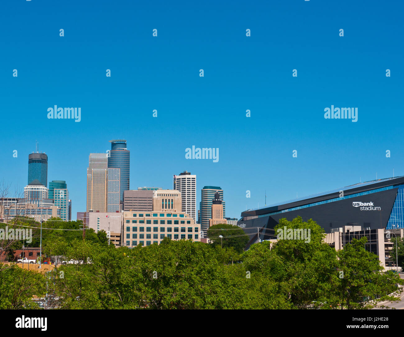 Minnesota, Minneapolis, Skyline from Cedar Riverside Stock Photo - Alamy