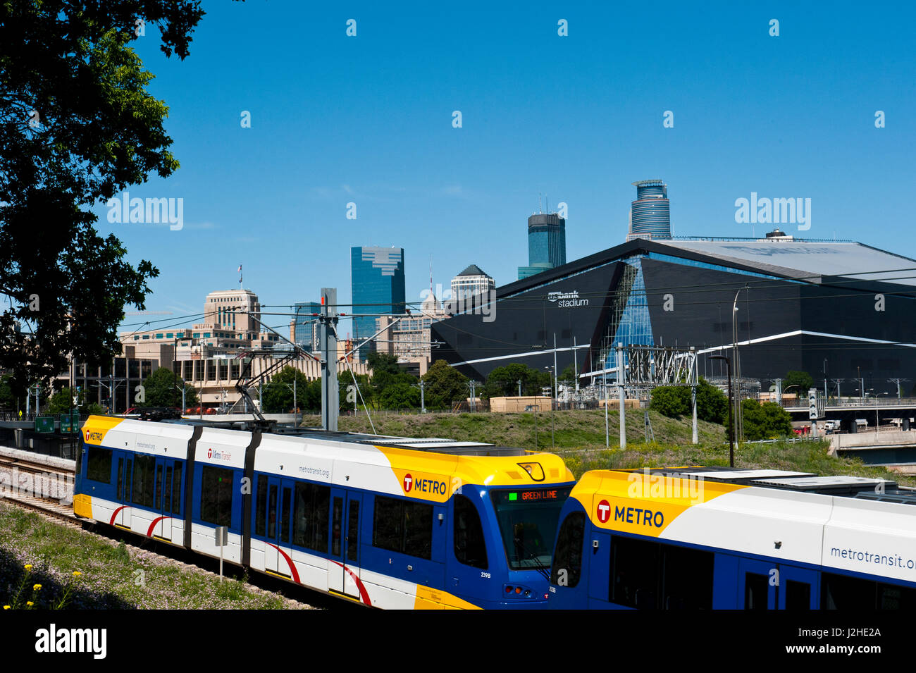 Minnesota, Minneapolis, Skyline from Cedar Riverside Stock Photo - Alamy