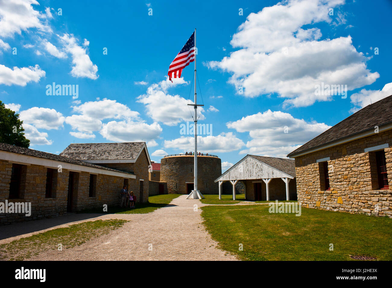 Minnesota, Minneapolis Fort Snelling, Round Tower and Lower Post ...