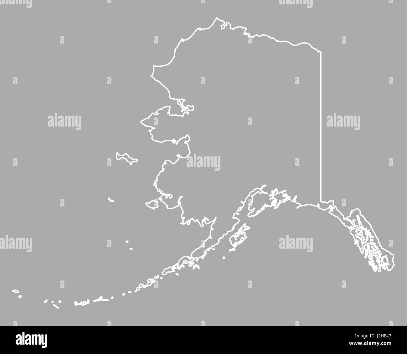 Map of Alaska Stock Photo - Alamy