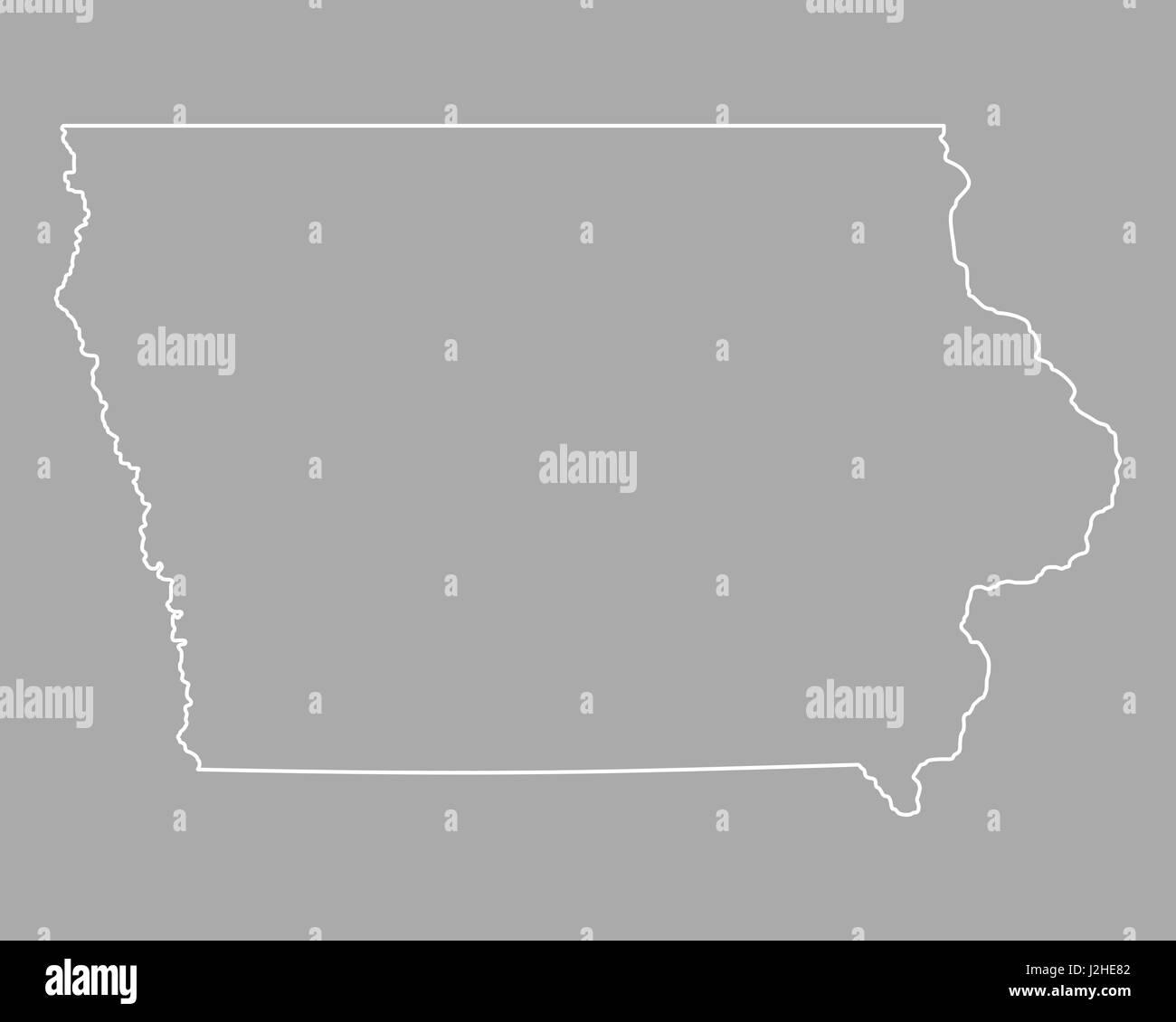Map of Iowa Stock Photo - Alamy