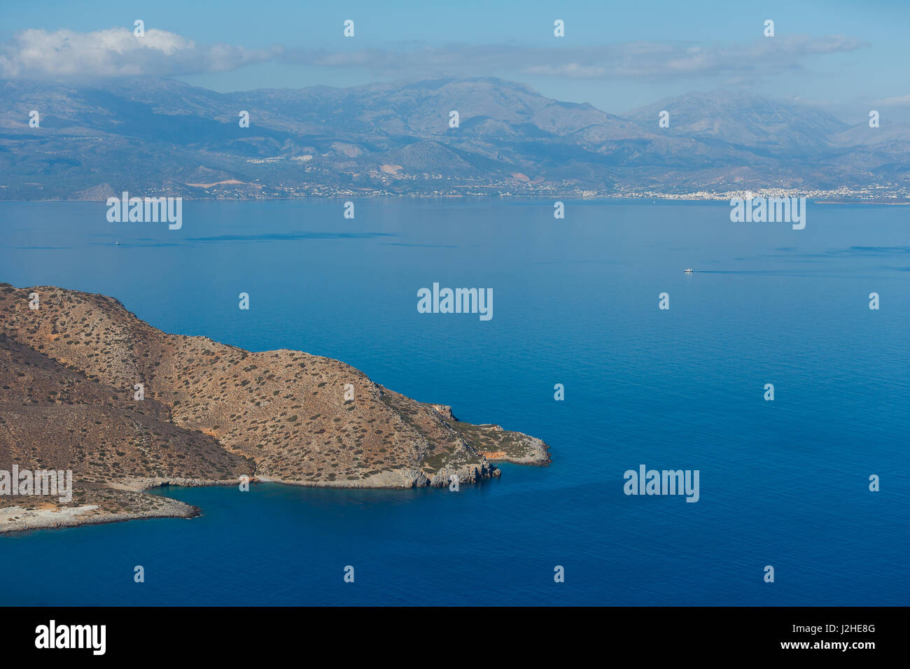 View of a seascape from aerial point of Crete, Greece Stock Photo - Alamy