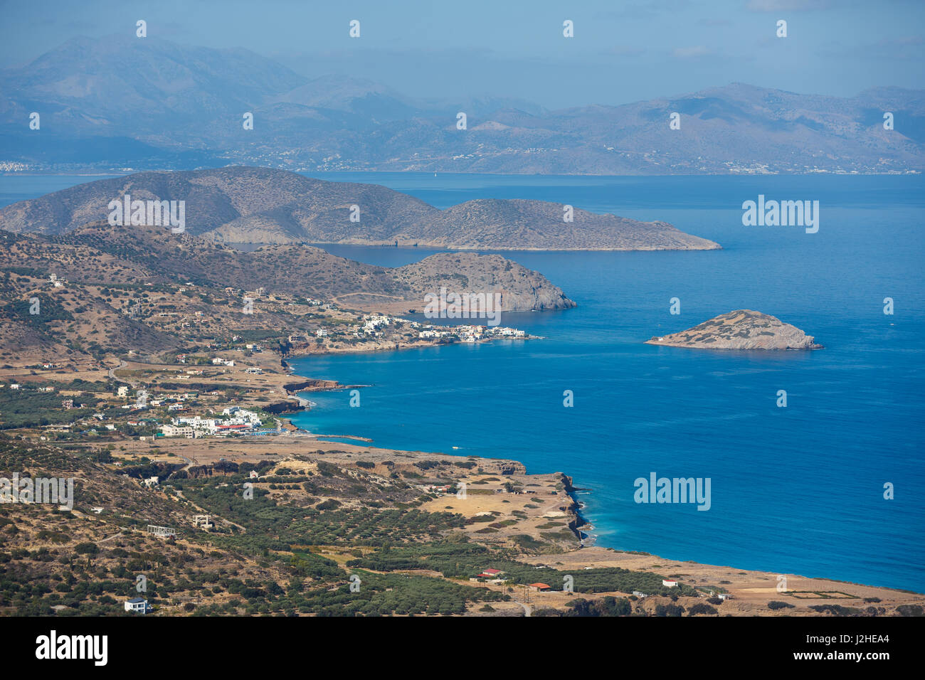 View of a seascape from aerial point of Crete, Greece Stock Photo - Alamy