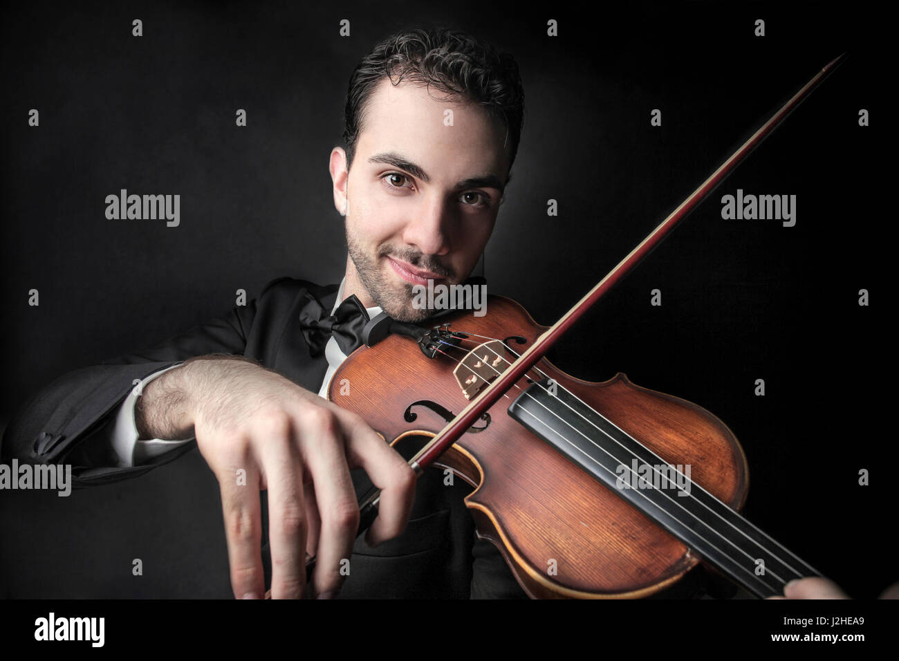 Sad Man Playing Violin