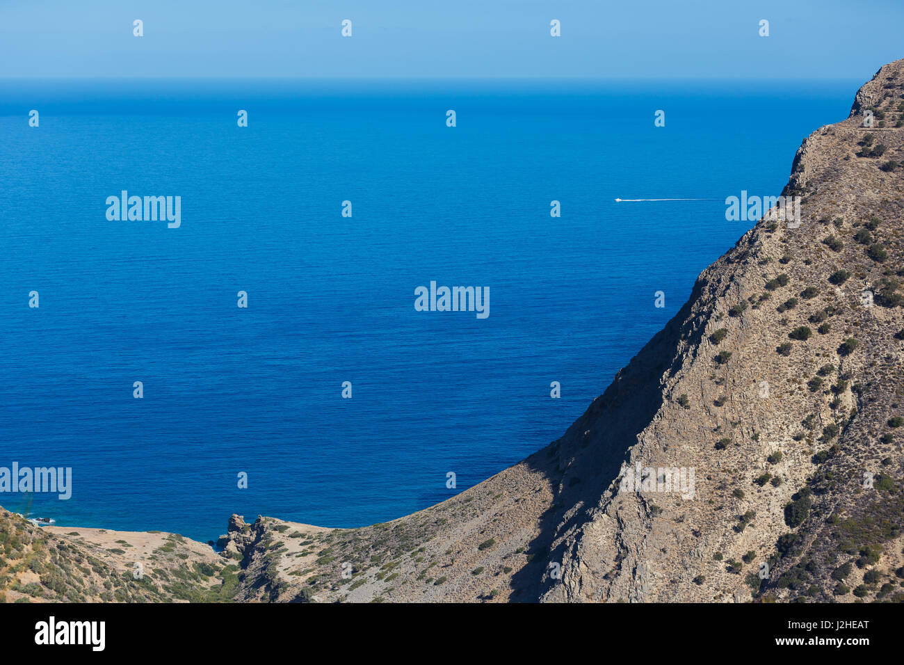 View of a seascape from aerial point of Crete, Greece Stock Photo - Alamy