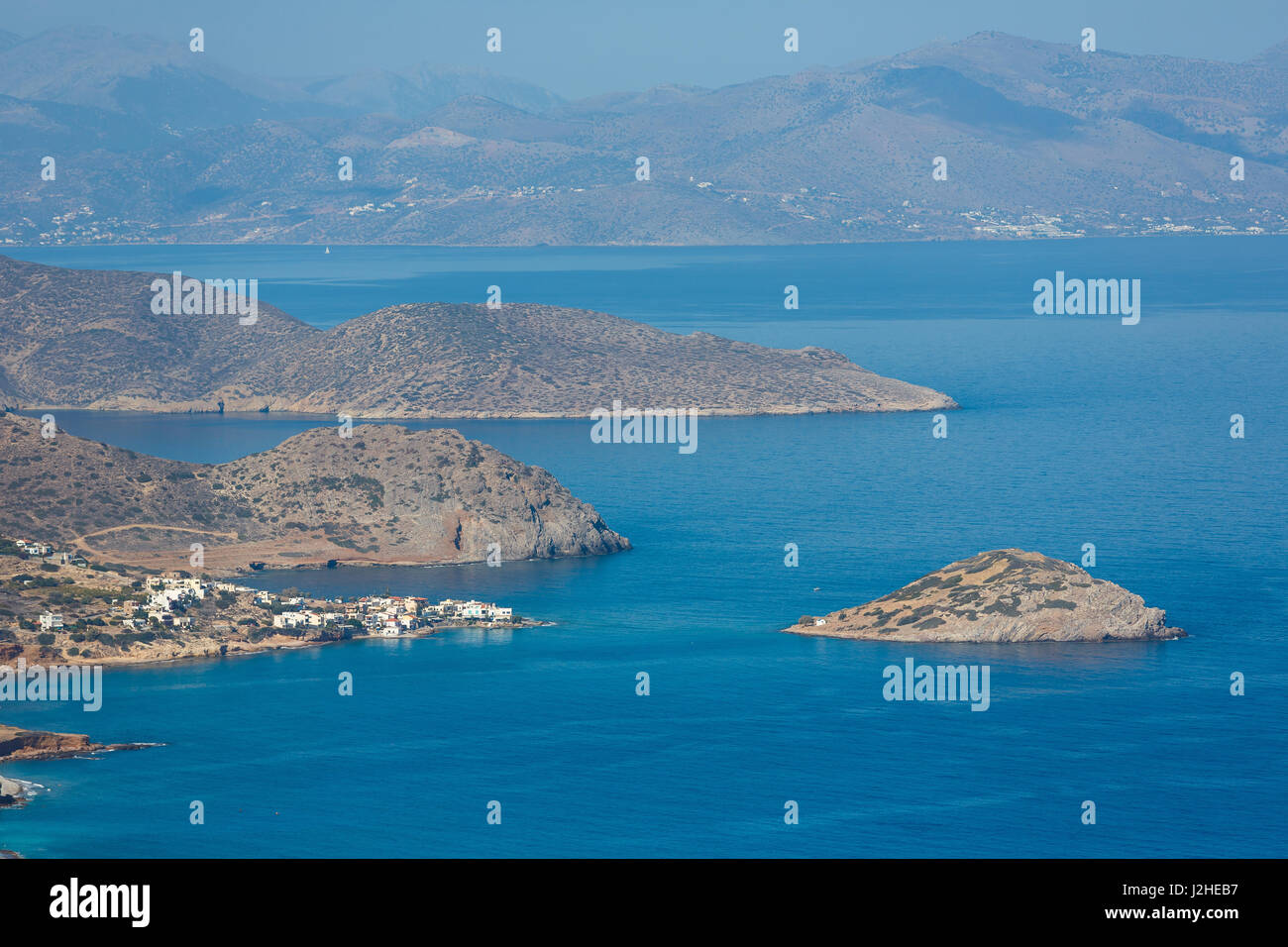 View of a seascape from aerial point of Crete, Greece Stock Photo - Alamy
