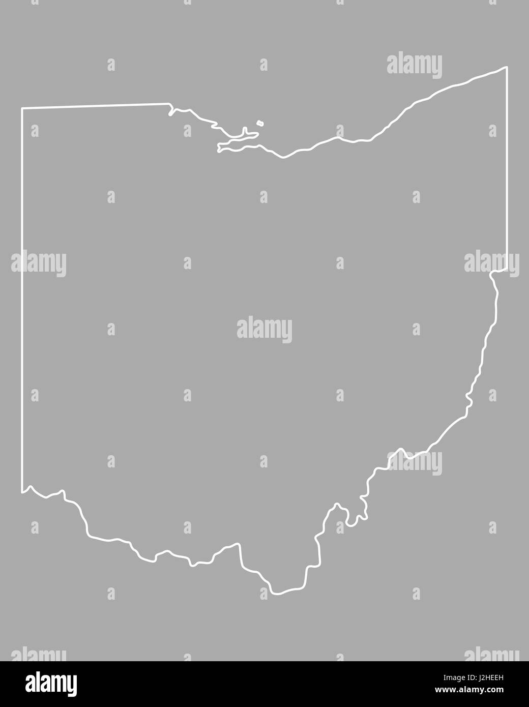 Map of Ohio Stock Photo - Alamy