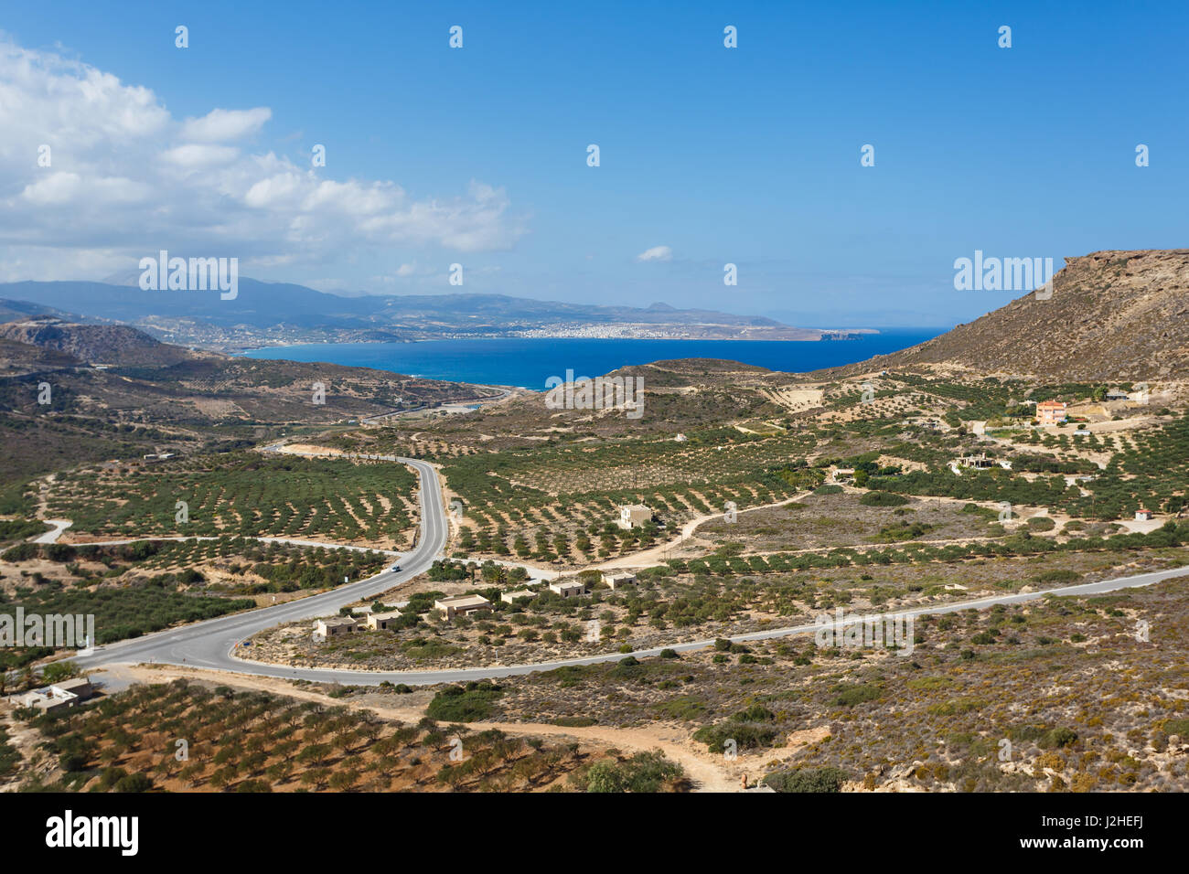 View of a landscape from aerial point of Crete, Greece Stock Photo - Alamy
