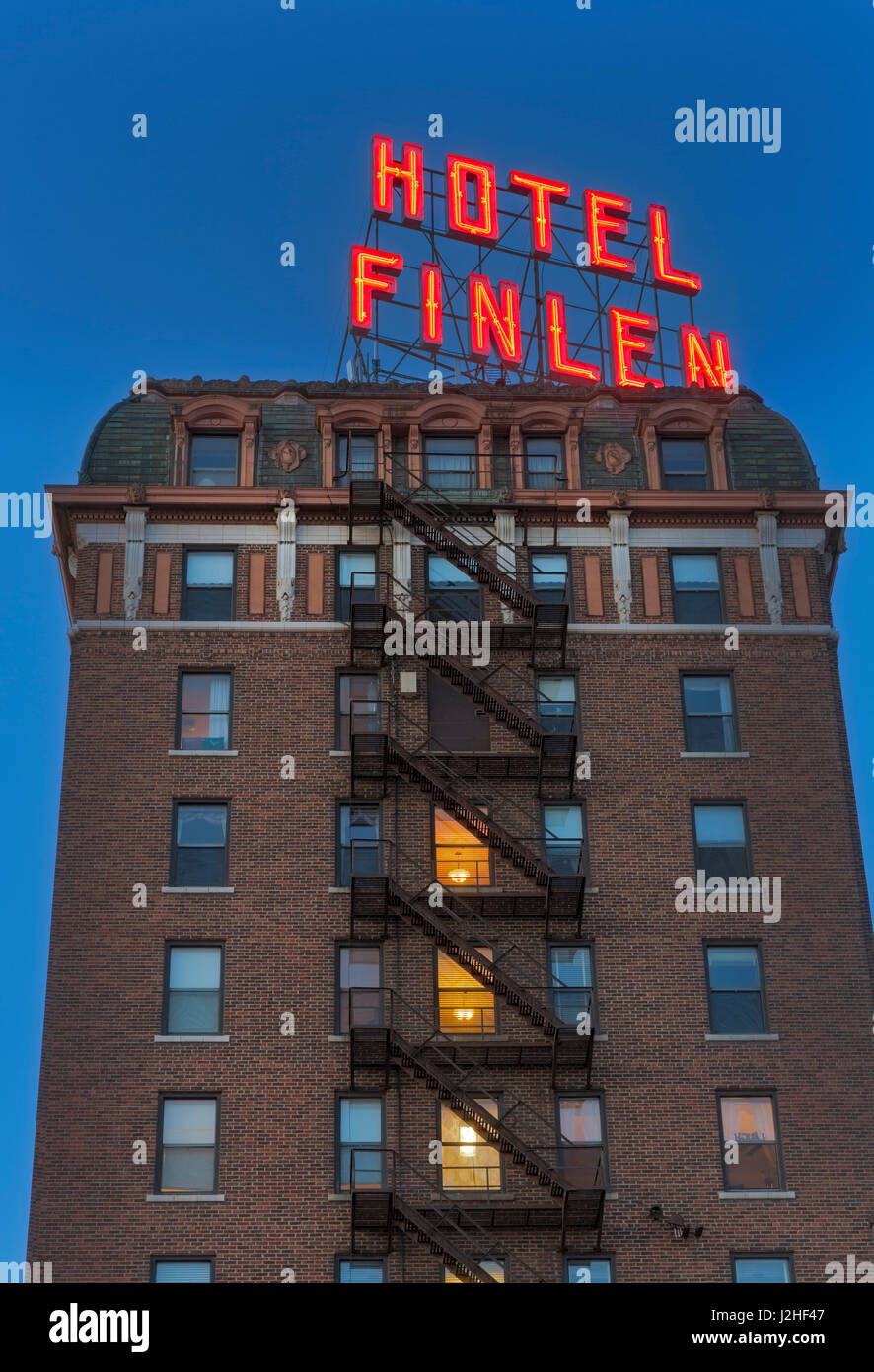 Historic Hotel Finlen in Butte, Montana, USA Stock Photo - Alamy