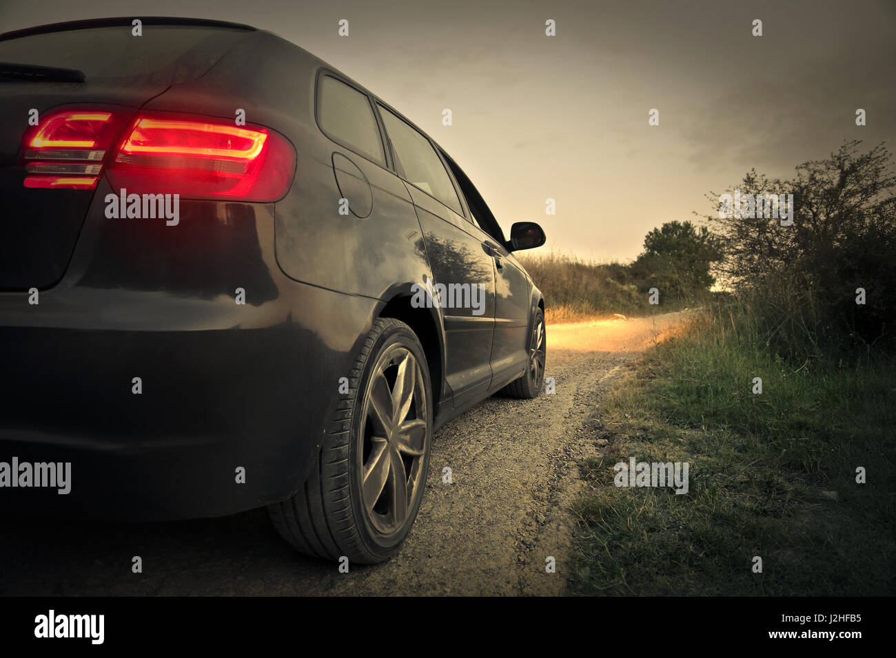 Car from behind Stock Photo - Alamy