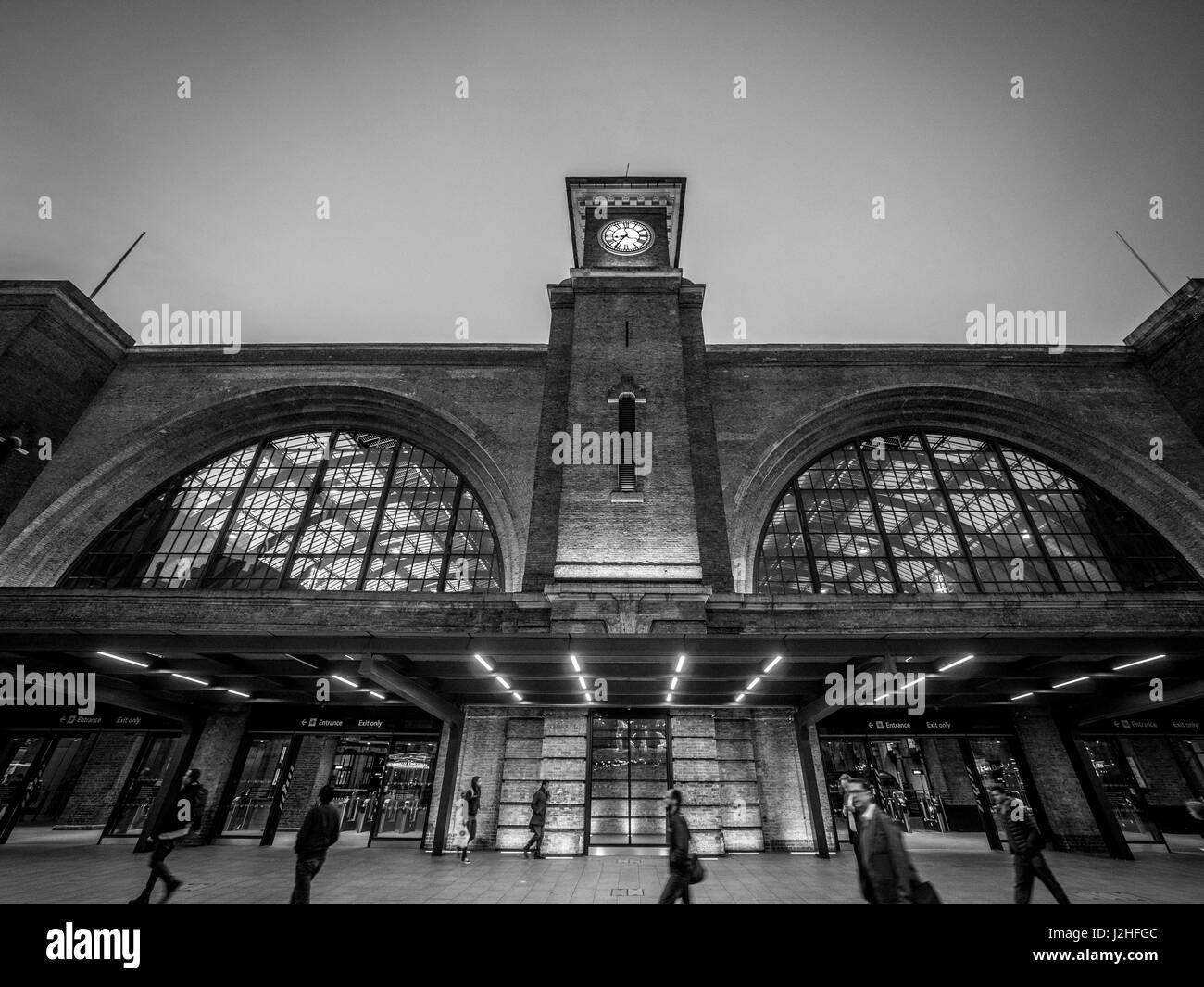 Exterior building no passengers Black and White Stock Photos & Images ...