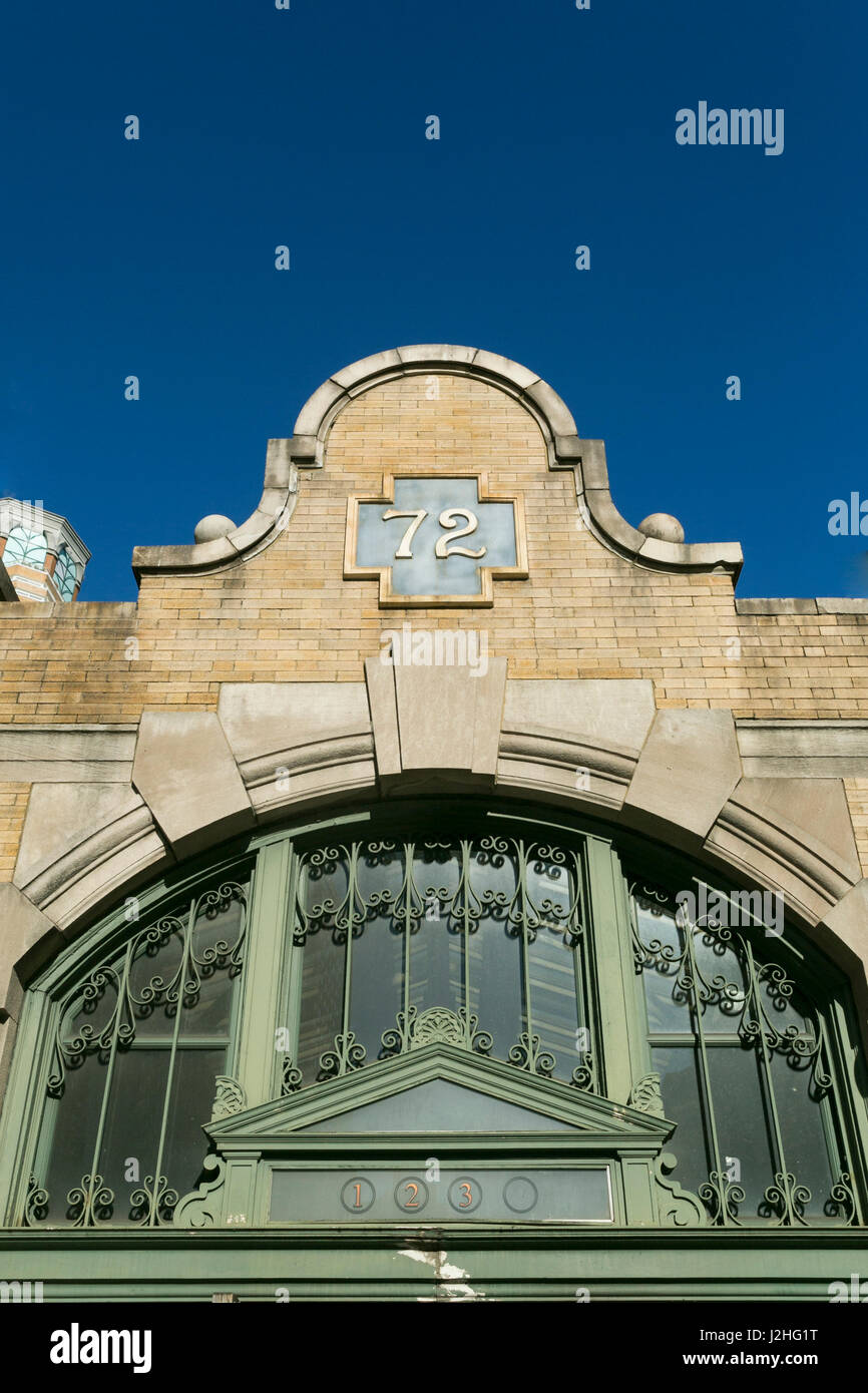 New York City, New York, USA. Upper West side. Facade of a building ...