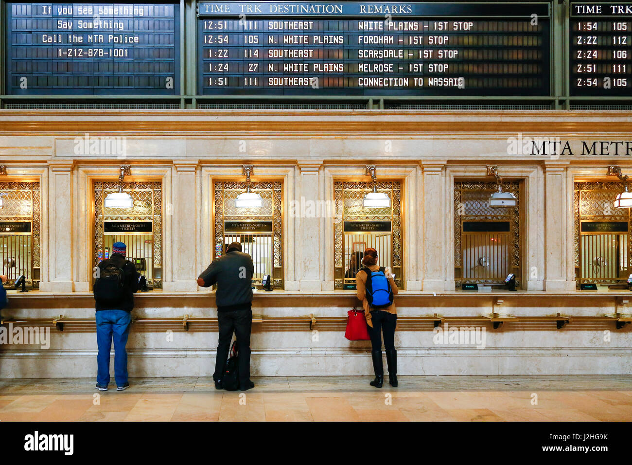 New York City, New York. Grand Central Terminal ticket booth Stock ...