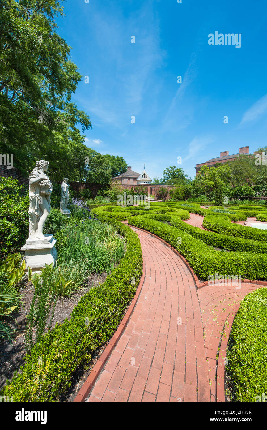 Gardens at the Tryon Palace, New Bern, North Carolina, USA Stock Photo ...