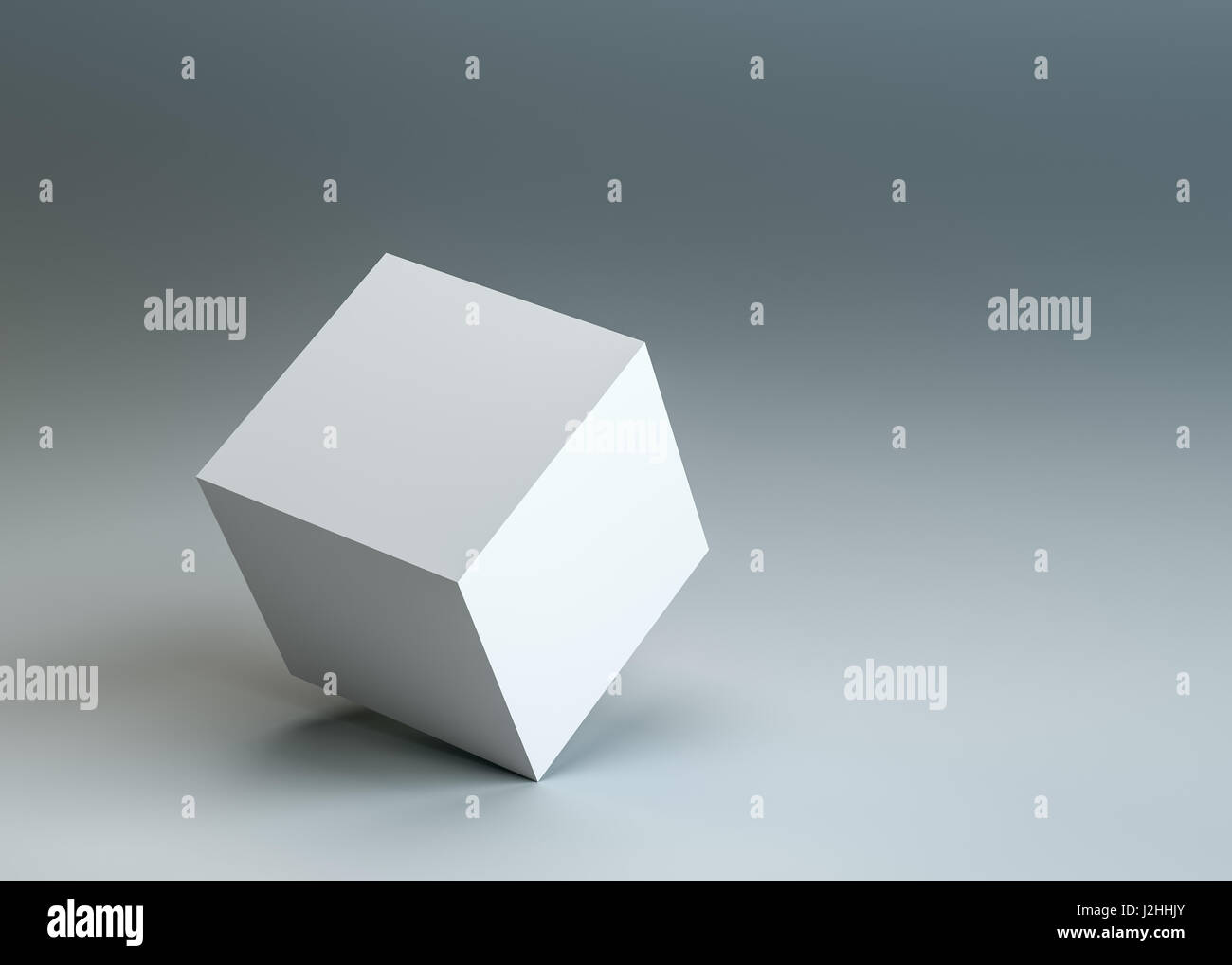 A white empty cube stands on the corner Stock Photo - Alamy