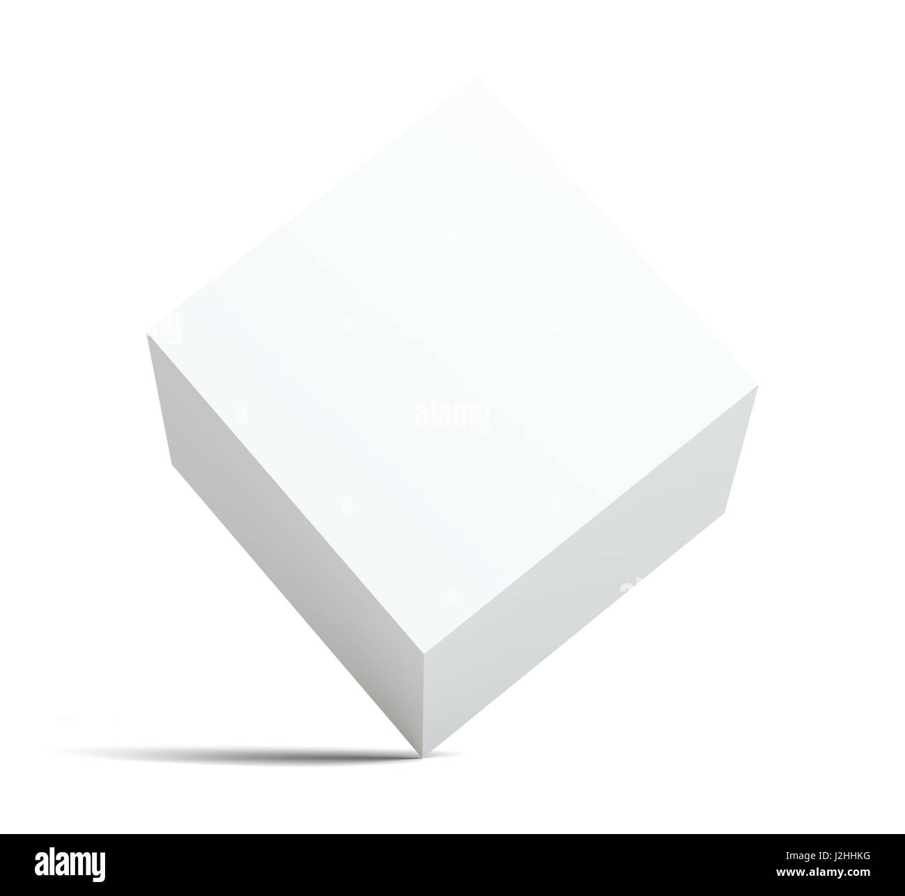 A white empty cube stands on the corner Stock Photo - Alamy