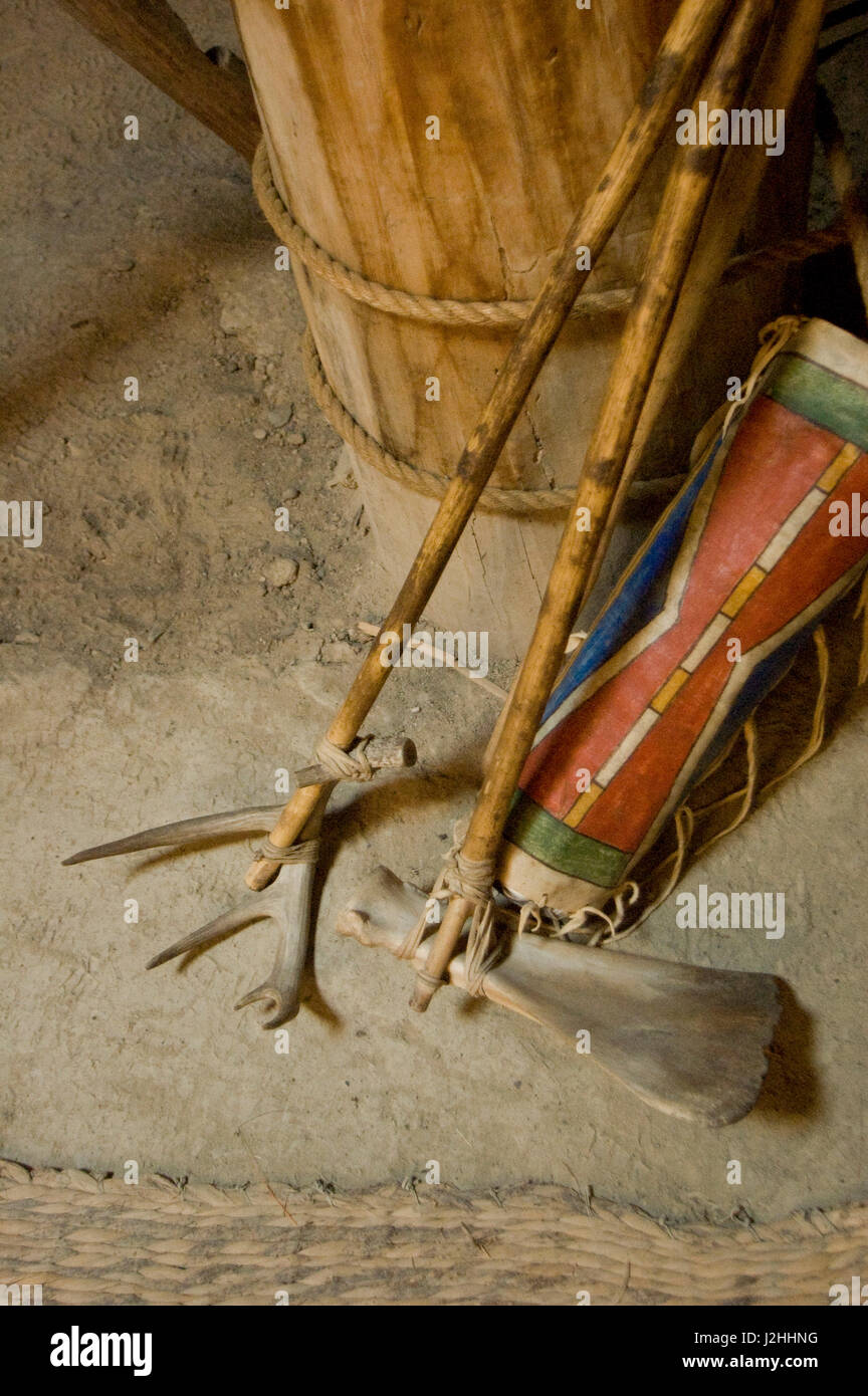 Mandan tools were made from animal antlers and bones such as this deer ...