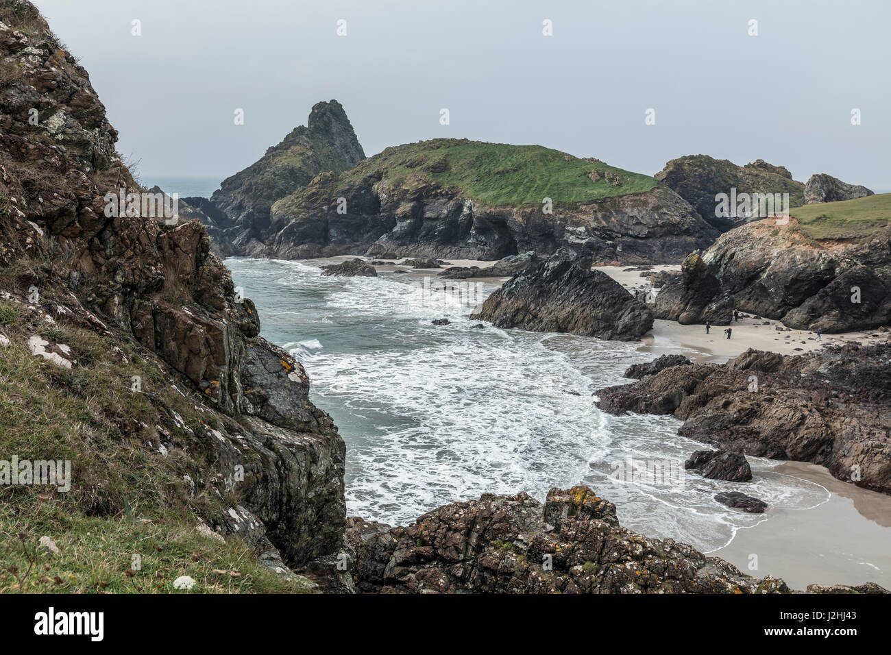 Coast at Kynance Cove in Cornwall Stock Photo - Alamy