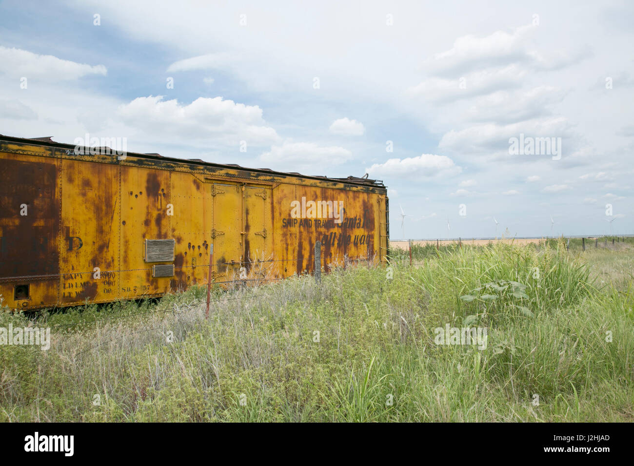 Usa route 66 old train car hi-res stock photography and images - Alamy