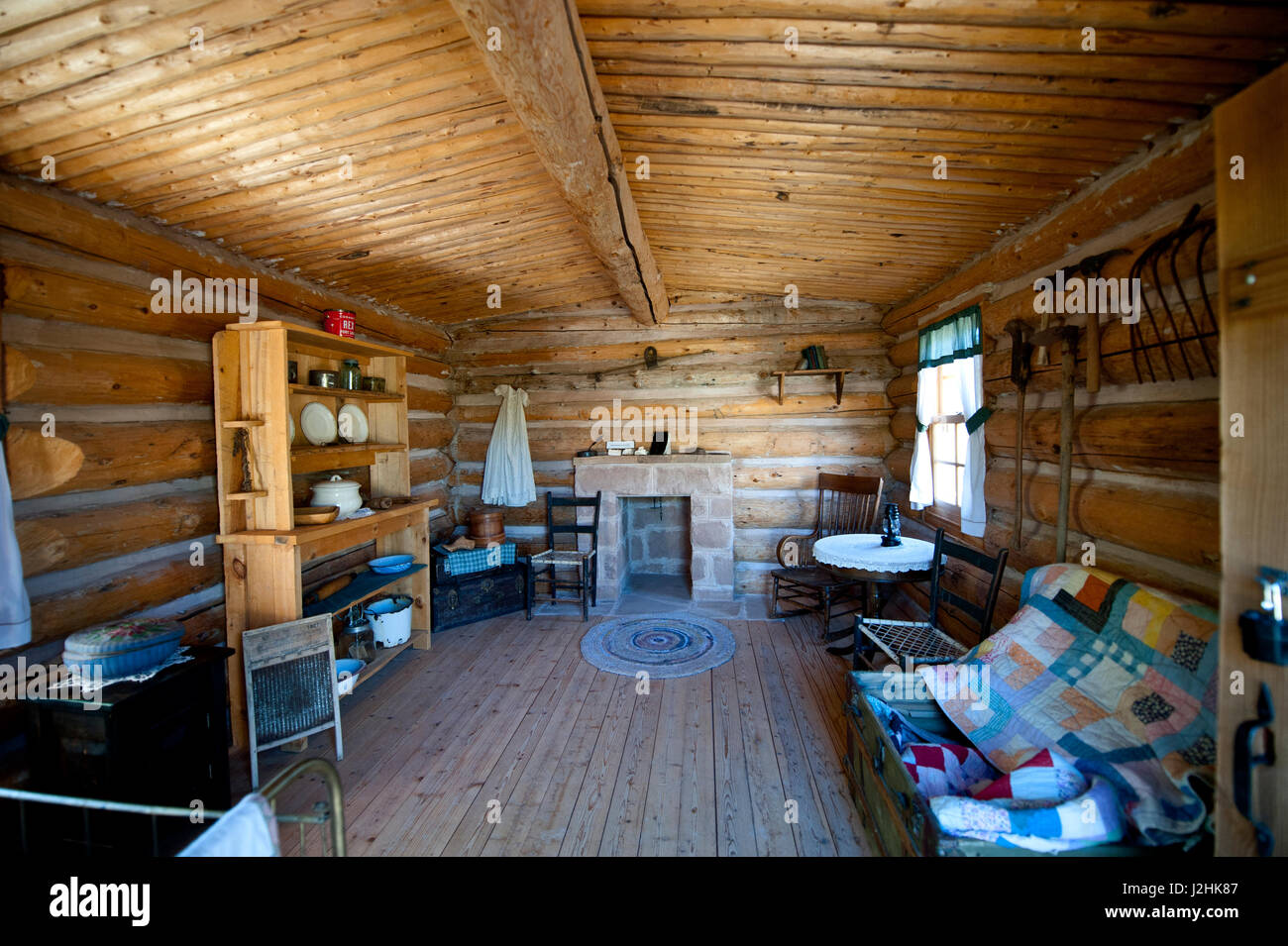 USA, Utah, Bluff, Fort Bluff, Mormon Pioneer Mission living Quarters ...