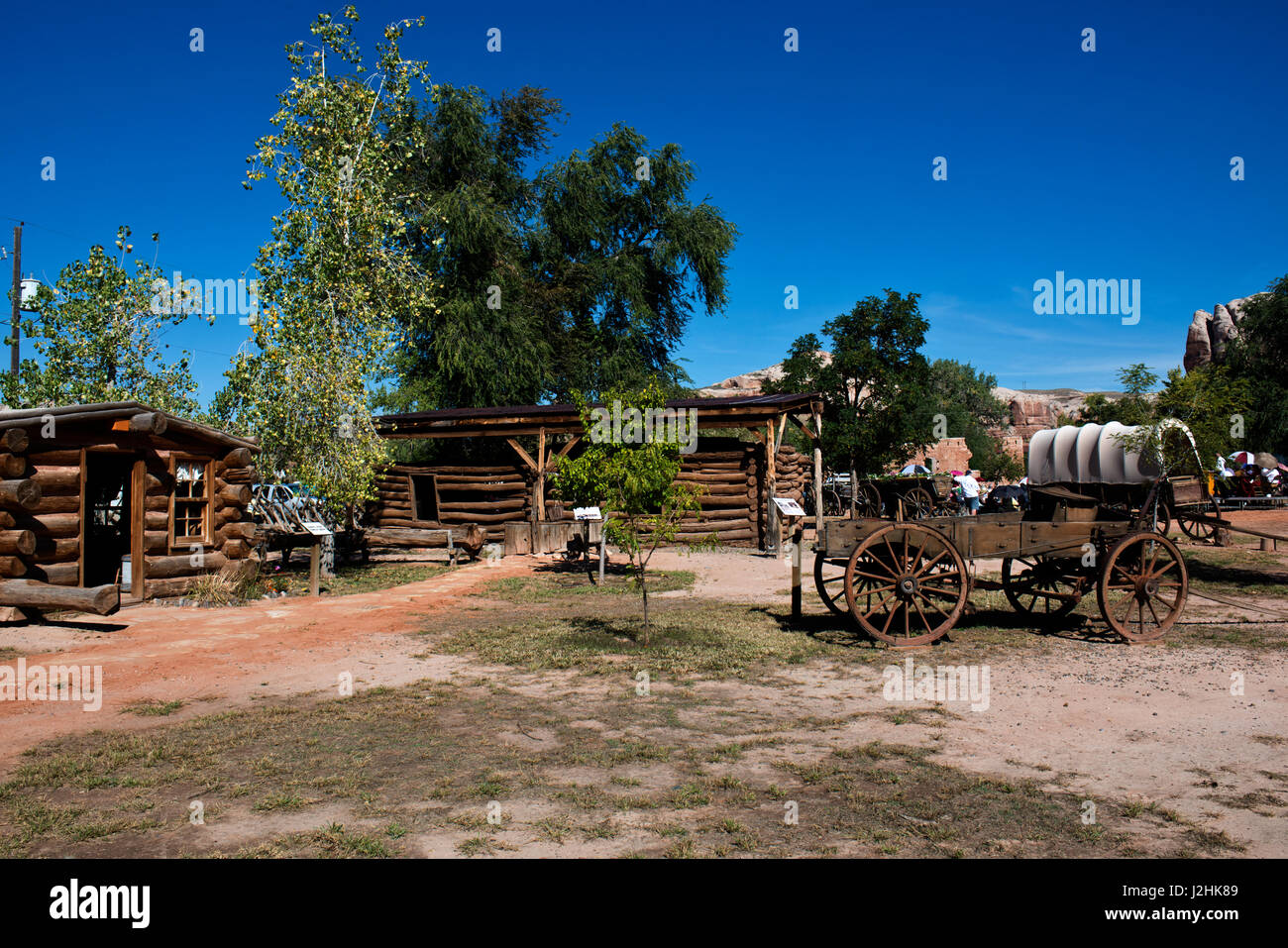 USA, Utah, Bluff, Fort Bluff, Mormon Pioneer Mission living Quarters ...