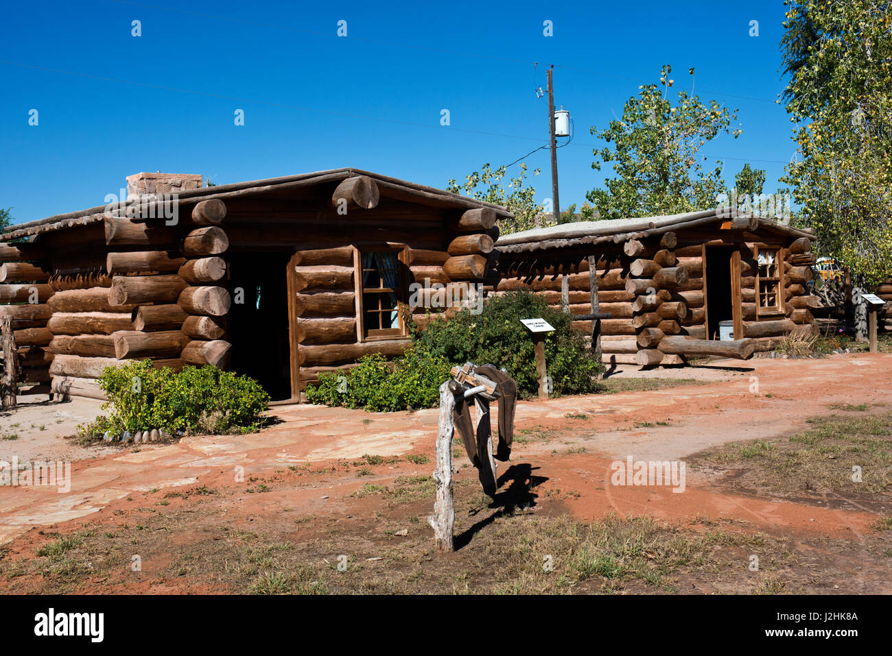 USA, Utah, Bluff, Fort Bluff, Mormon Pioneer Mission living Quarters ...