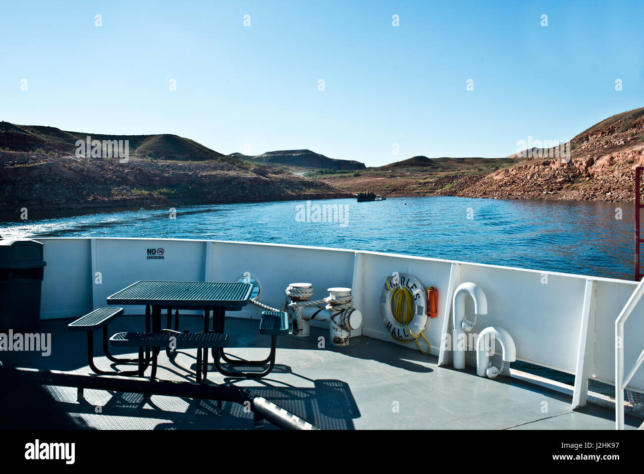 USA, Utah, Lake Powell, Halls Crossing to Bullfrog, on Ferry Boat ...
