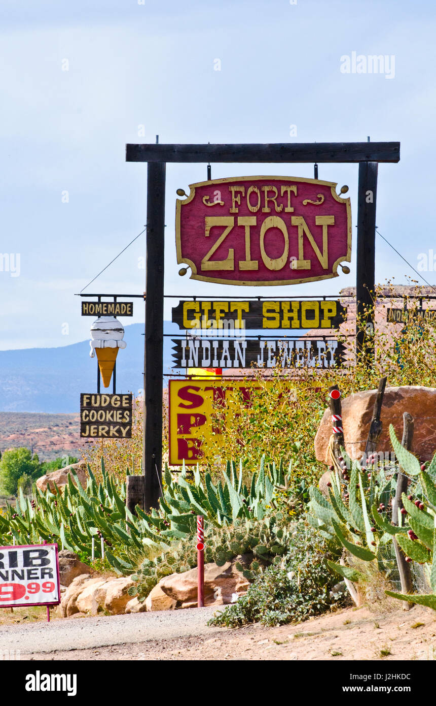 USA, Utah, Virgin, Mini Old West Town, Trading Post and Store ...
