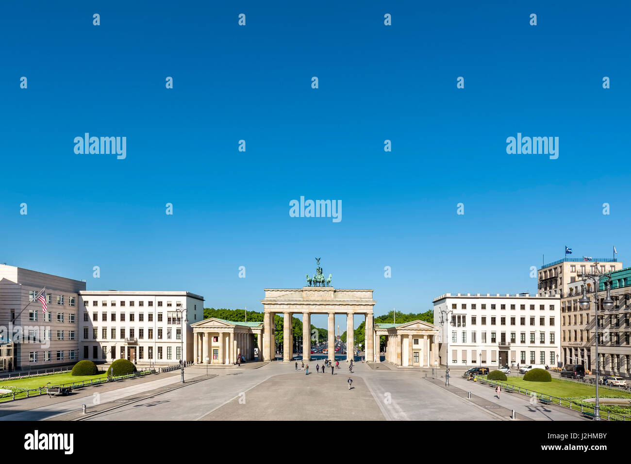 Brandenburg Gate and Pariser Platz, Berlin-Mitte, Berlin, Germany Stock ...